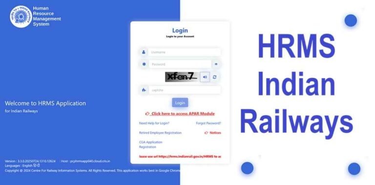 HRMS Indian Railways: Employee Login, Registration Process, Key ...